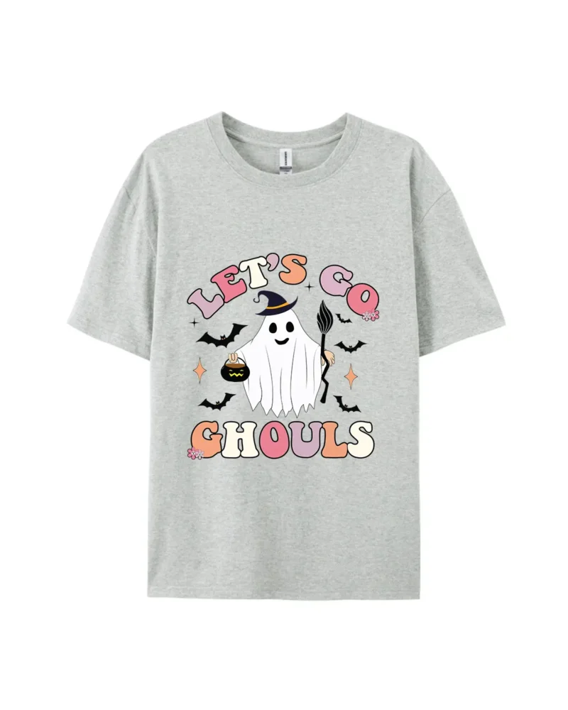 Let's Go Ghouls Halloween Ghost Graphic Tee - GTD | Graphic Tee Design